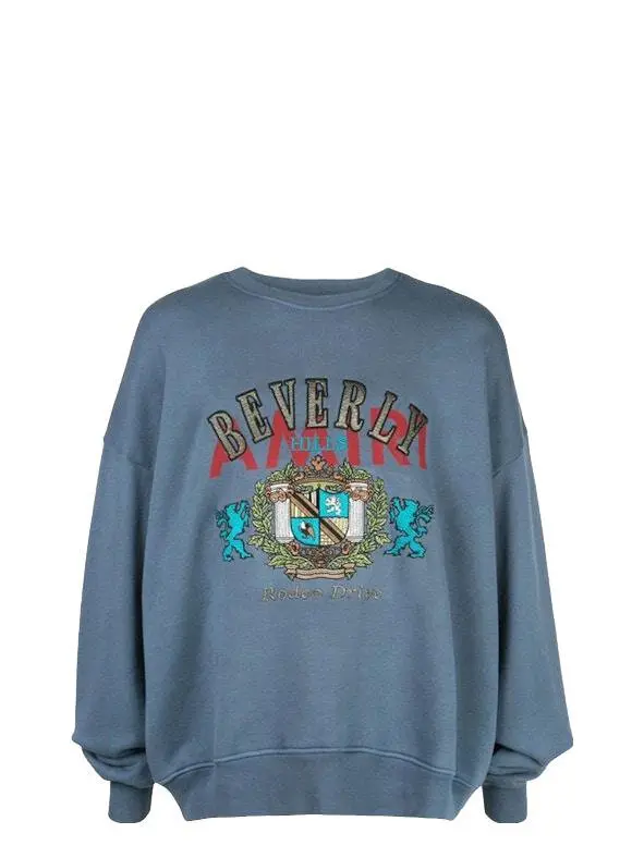 Amiri Beverly Hills Crewneck Sweatshirt - Slate Blue