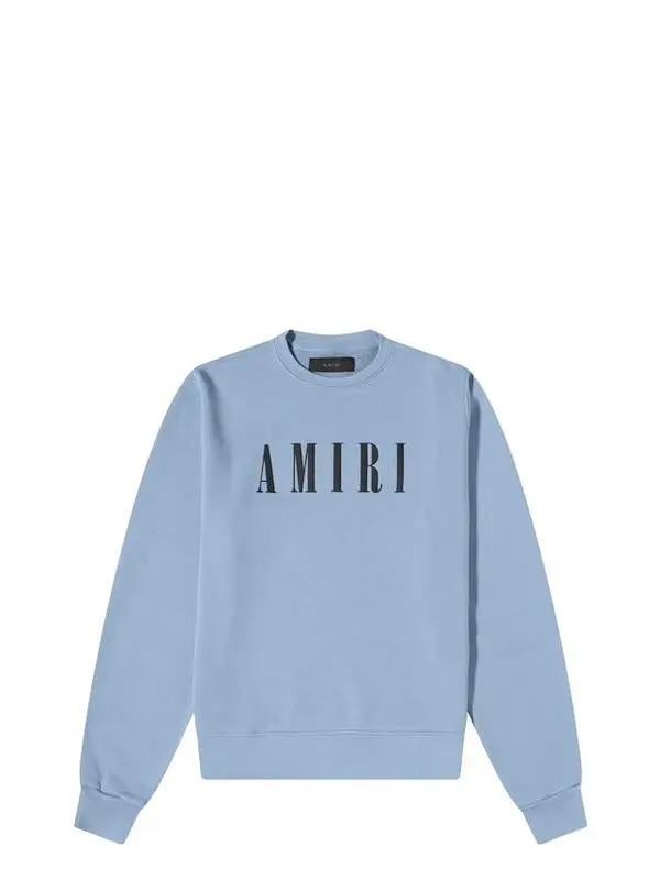 Amiri Core Logo Crewneck Sweatshirt - Dusty Blue