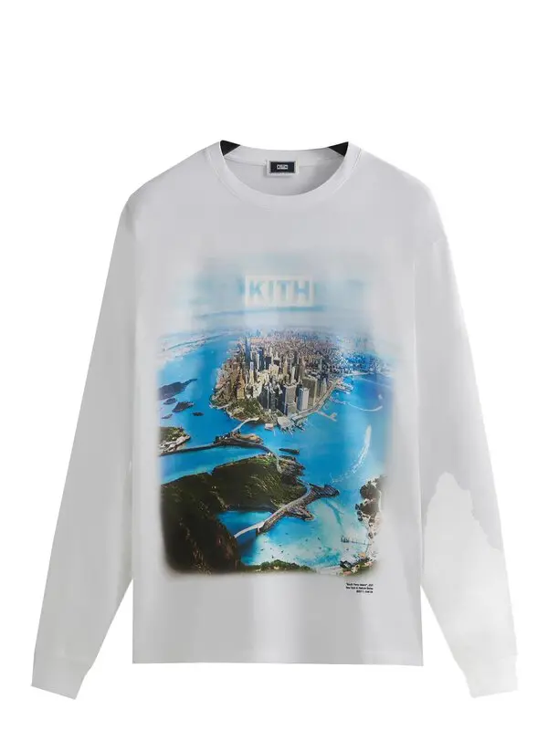 Kith South Ferry Long Sleeve Tee Shirt - White