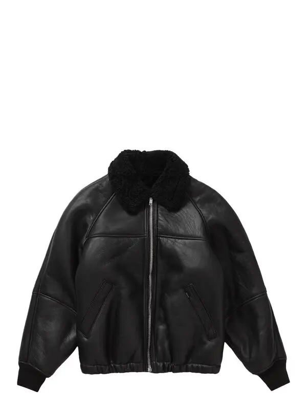Supreme Shearling Bomber Jacket - Black