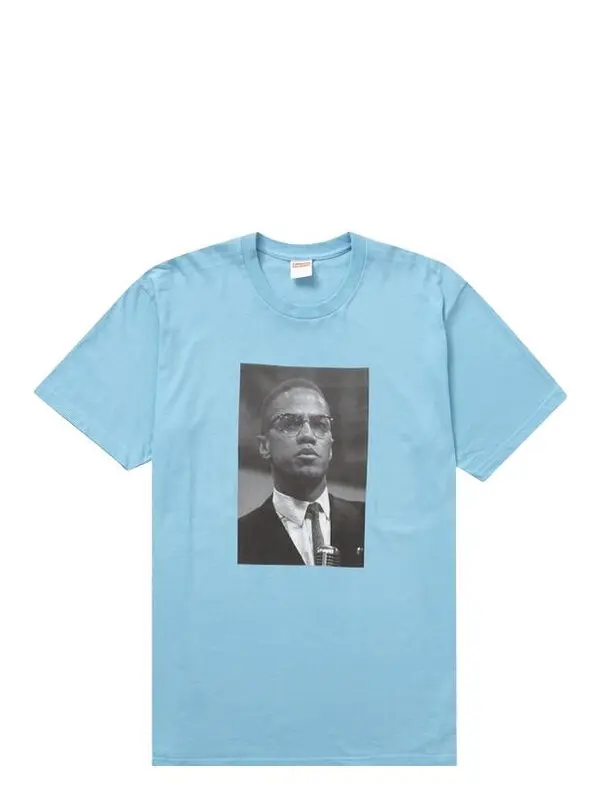 Supreme Roy Decarava Malcolm X Tee Shirt - Light Slate