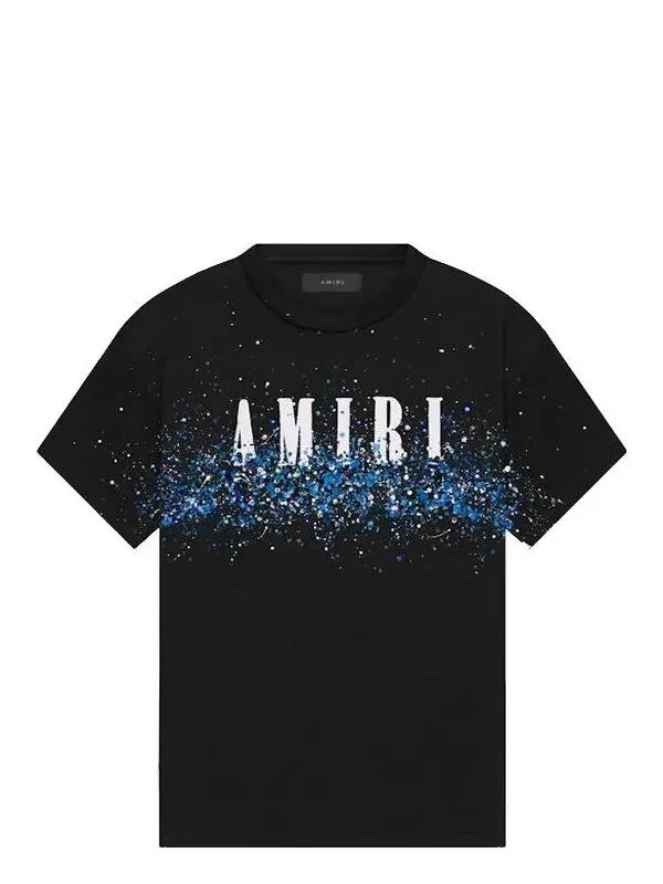 Amiri Crystal Core Logo Painter Tee Shirt - Black