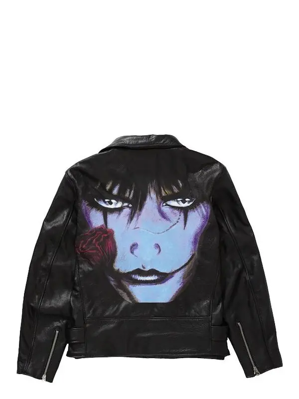 Supreme Schott The Crow Perfecto Leather Jacket - Black