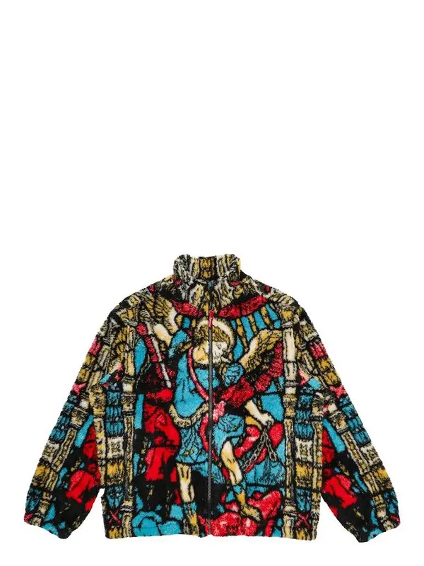Supreme Saint Michael Fleece Jacket - White