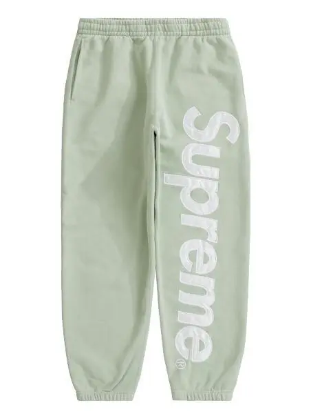 Supreme Satin Appliqué Sweatpant - Mint