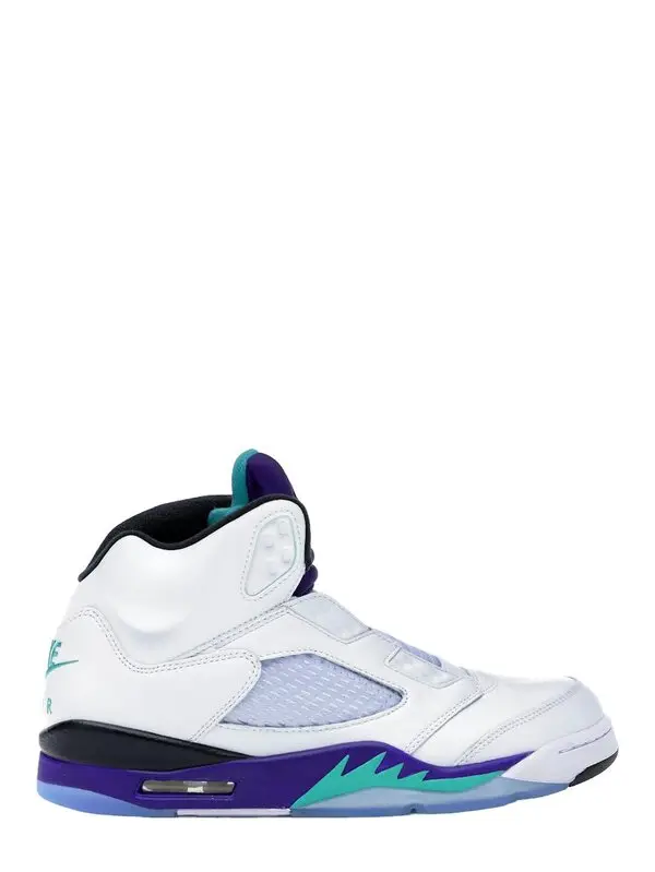 JORDAN 5 Retro - White/new Emerald/grape Ice