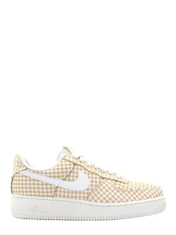 Nike Air Force 1 Low Qs Gingham Sneakers - White/beige