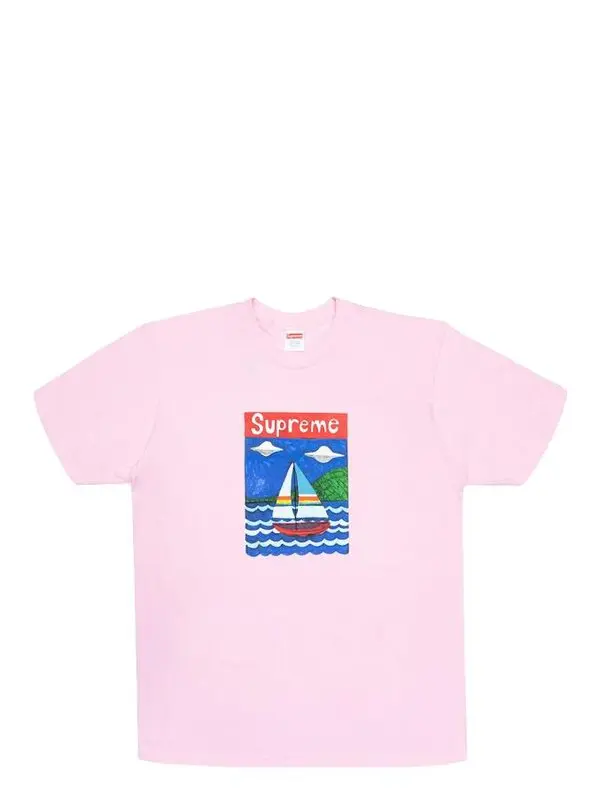Supreme Sailboat Tee Shirt - Light Pink