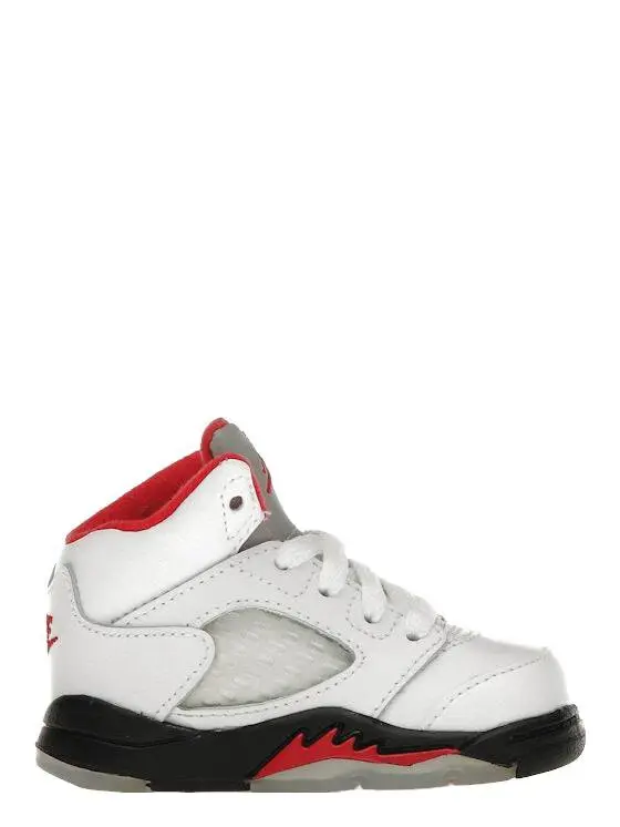 JORDAN 5 Retro Fire Red Silver Tongue Td - White/black/metallic Silver