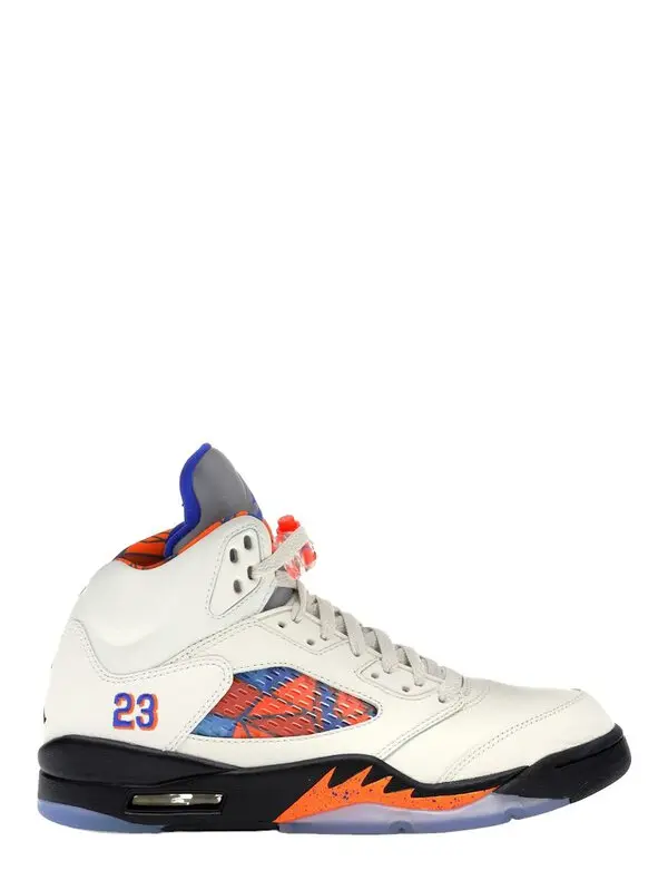 JORDAN 5 Retro International Flight Sneakers - Sail/racer Blue/cone