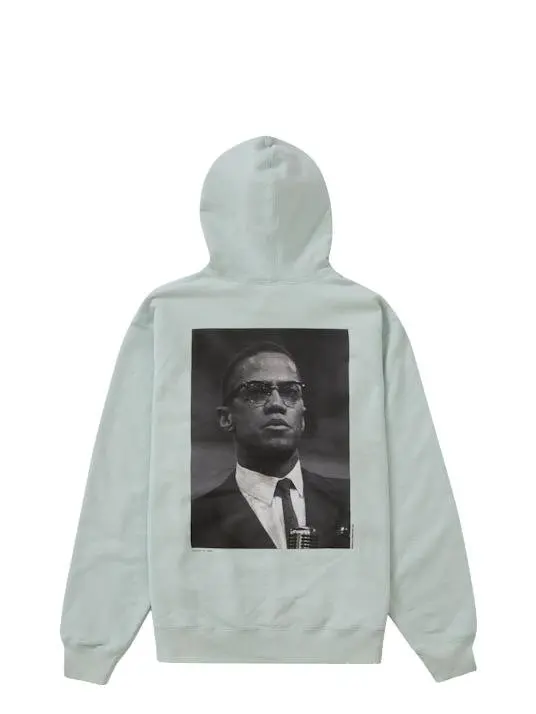 Supreme Roy Decarava Malcolm X Hooded Sweatshirt - Pale Mint