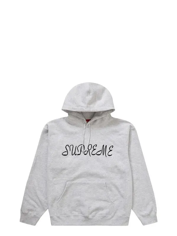Supreme Script Hooded Sweatshirt - Ash Grey