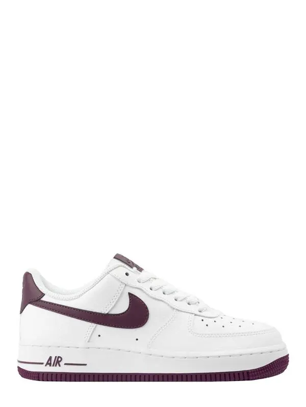 Nike Air Force 1 Low Patent Sneakers - White/bordeaux
