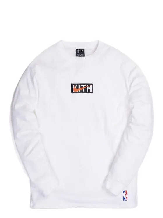 Kith Nike For New York Knicks Long Sleeve Tee Shirt - White