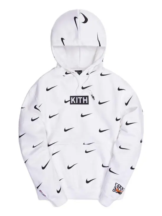 Kith Nike For New York Knicks Aop Hoodie By - White