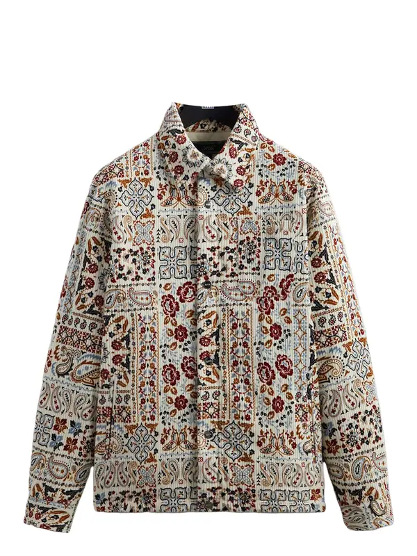 Kith Paisley Brixton Puffed Shirt Jacket - Sandrift