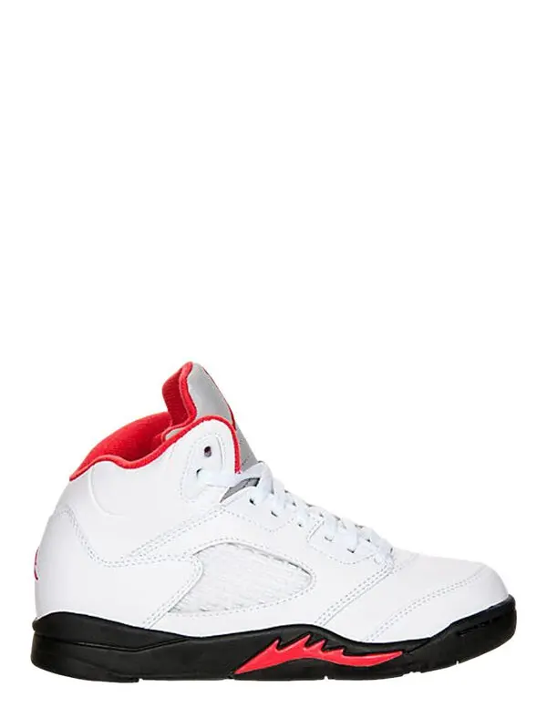 JORDAN 5 Retro Sneakers - White/fire Red/black