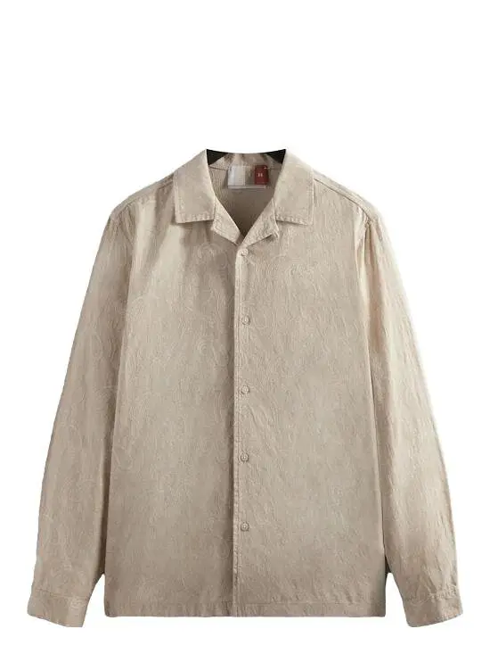 Kith Paisley Jacquard Thompson Camp Collar Shirt - Veil