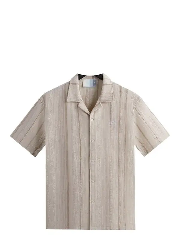 Kith Stitch Thompson Camp Collar Shirt - Sandrift