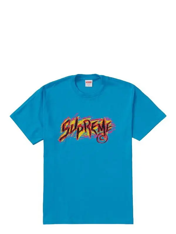 Supreme Scratch Tee Shirt - Bright Blue