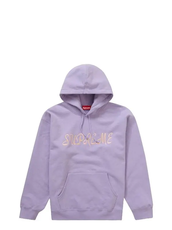 Supreme Script Hooded Sweatshirt - Violet