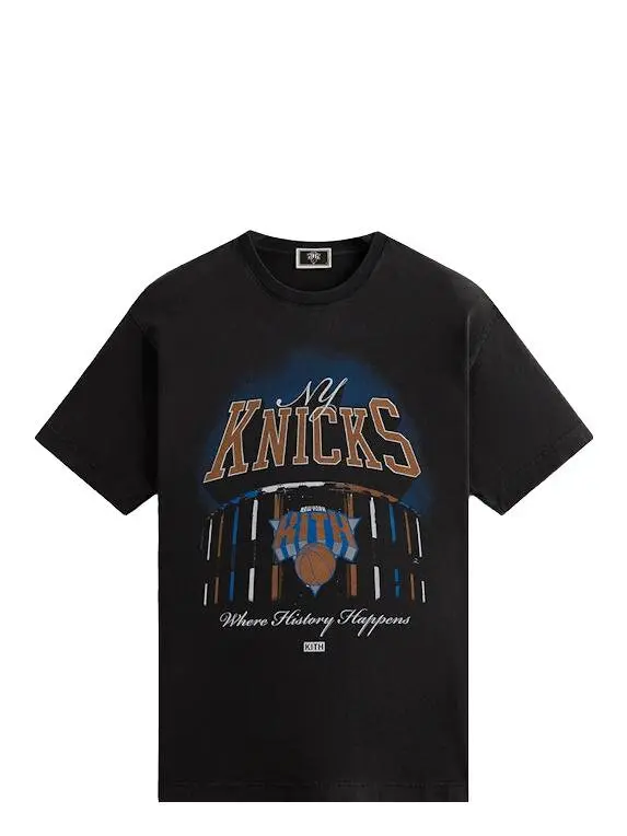 Kith New York Knicks Msg Vintage Tee Shirt - Black