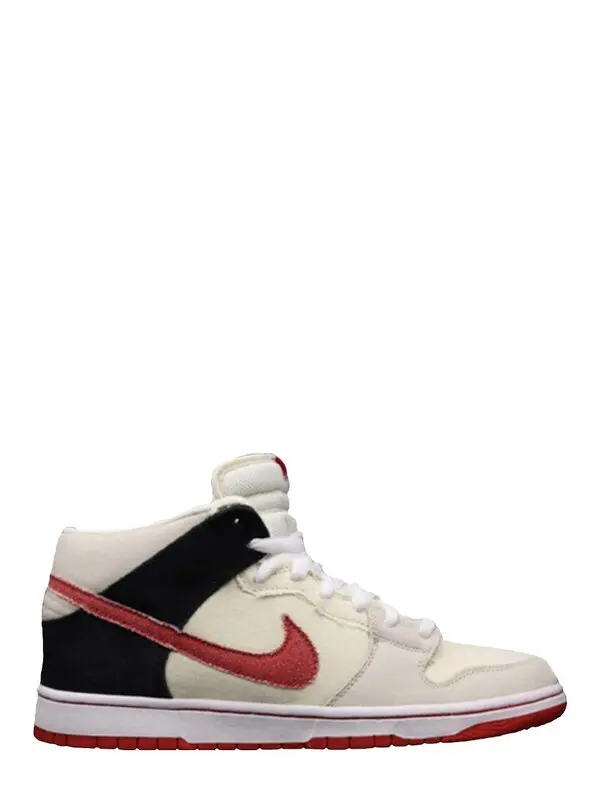 Nike Dunk Mid Sneakers - Buff/sport Red/black