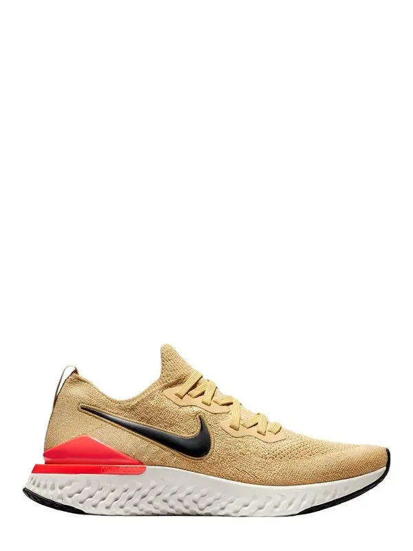 Nike Epic React Flyknit 2 Sneakers - Club Gold/black/red Orbit