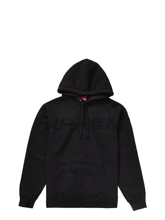 Supreme Logo Hooded Sweatshirt - Black