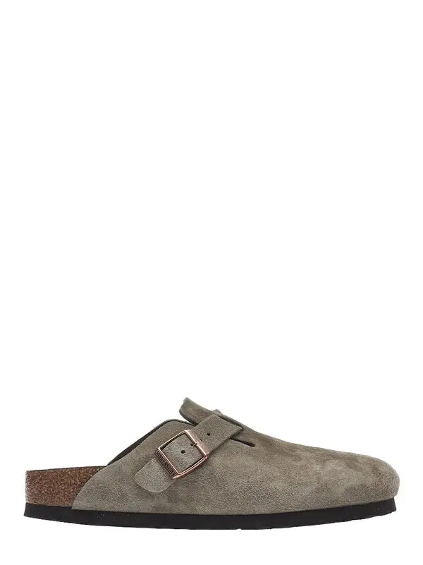 BIRKENSTOCK Boston Soft Footbed Clogs - Suede Taupe