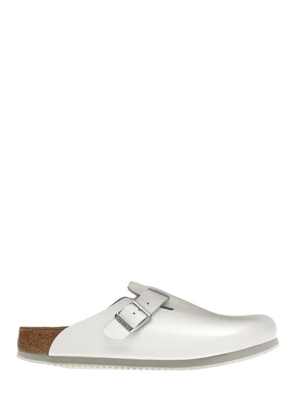 BIRKENSTOCK Boston Super Grip Leather Clogs - White