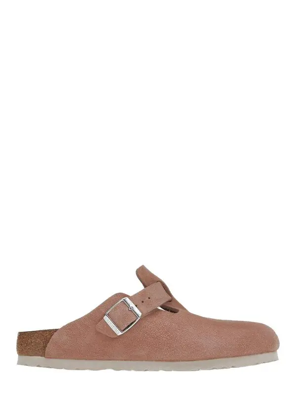 BIRKENSTOCK Boston Soft Footbed Suede Clogs - Pink Clay