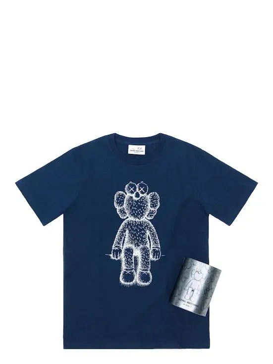 KAWS Seeing/watching Bff Canned Tee Shirt - Navy Blue