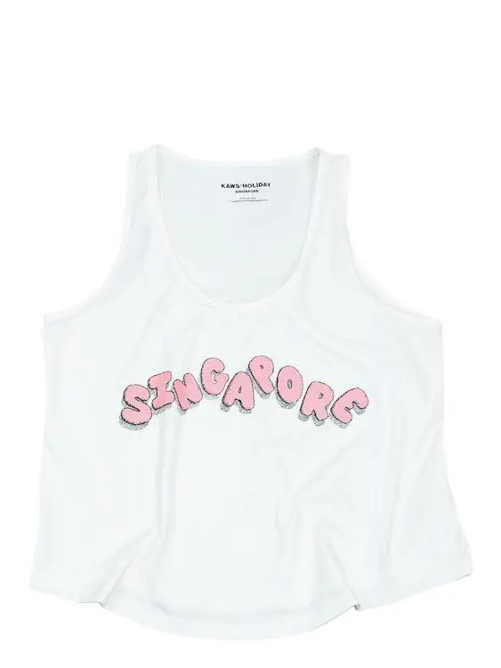 KAWS Holiday: Singapore Tank Top - White
