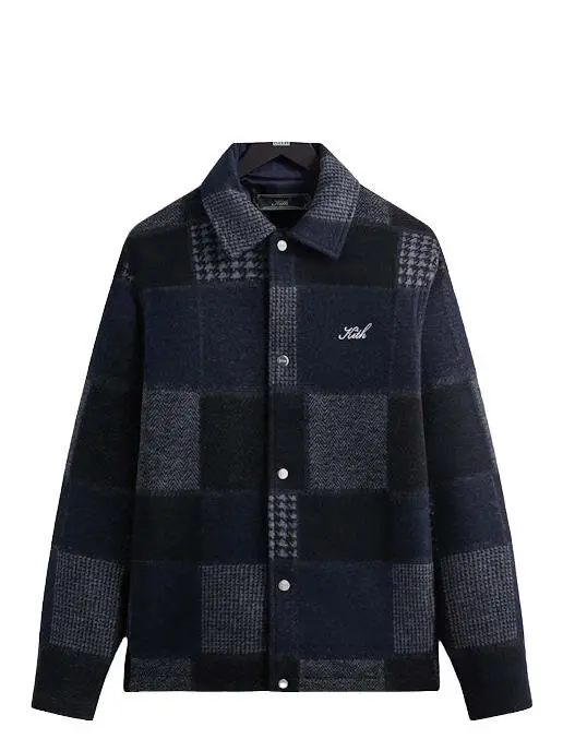 Kith Patchwork Wool Coaches Jacket - Nocturnal