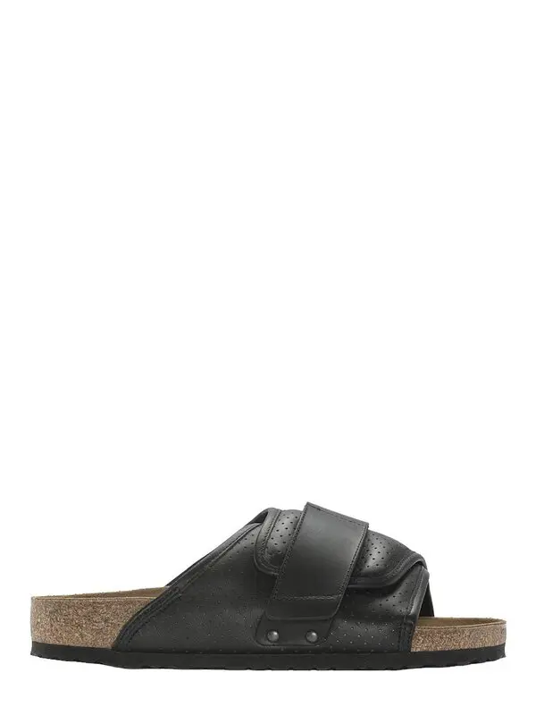 BIRKENSTOCK Kyoto Padded Leather Sandals - Puff Pack Black