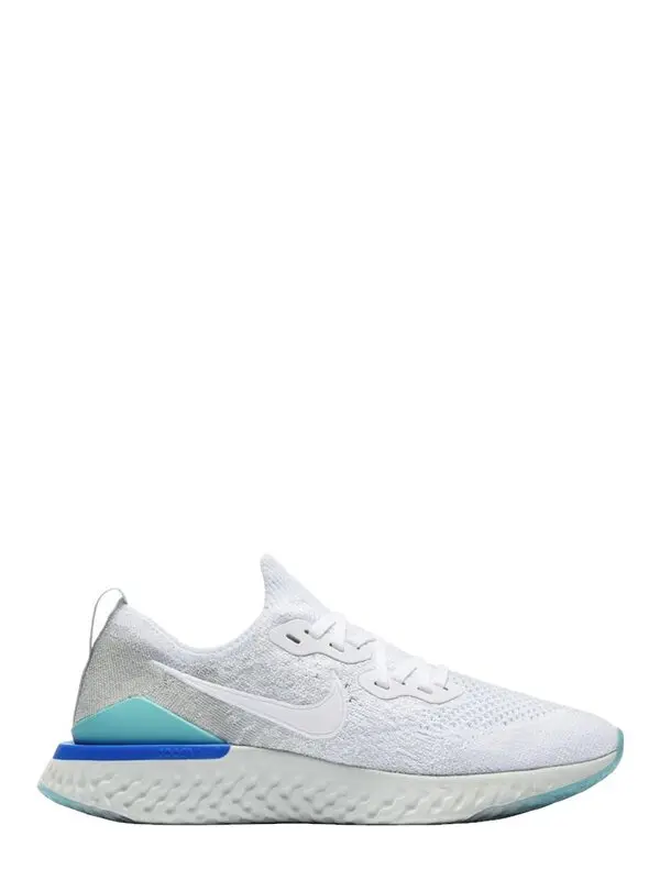 Nike Epic React Flyknit 2 - White/light Silver/spruce Aura