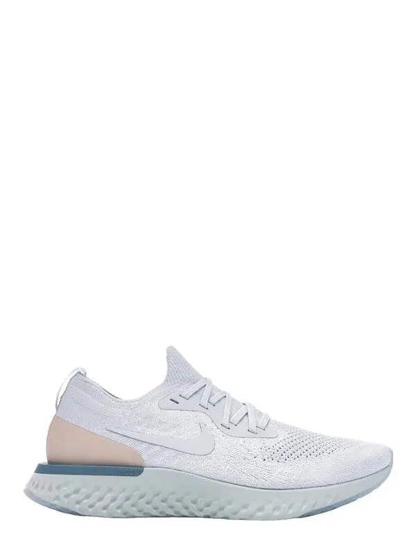 Nike Epic React Flyknit Sneakers - Pure Platinum/particle Beige/celestial Teal