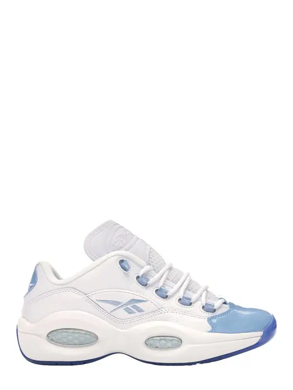 REEBOK Question Low Patent Toe Sneakers - White/fluid Blue/reebok Ice