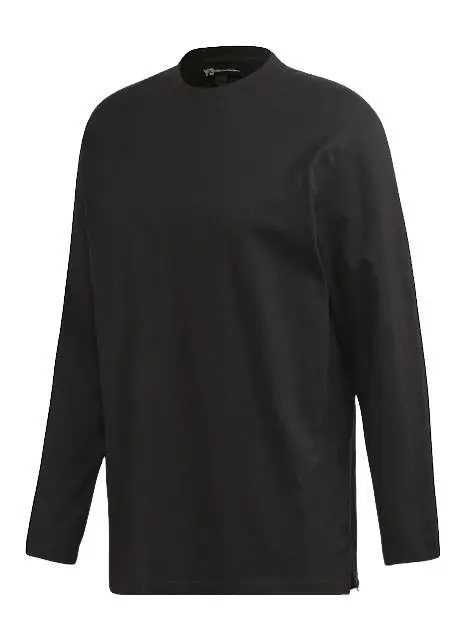 Adidas Y3 Classic Chest Logo Long Sleeve Tee Shirt - Black