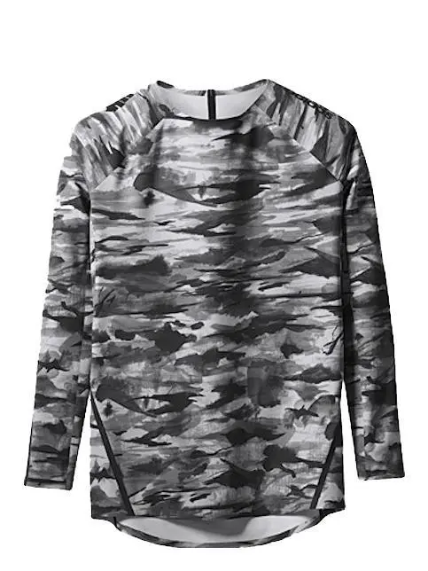 Adidas X Undefeated Alphaskin 360 1/1 Long Sleeve Tee Shirt - Black/white/grey