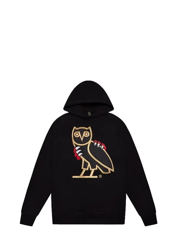 OVO Jurassic Park Og Owl Hooded Sweatshirt - Black