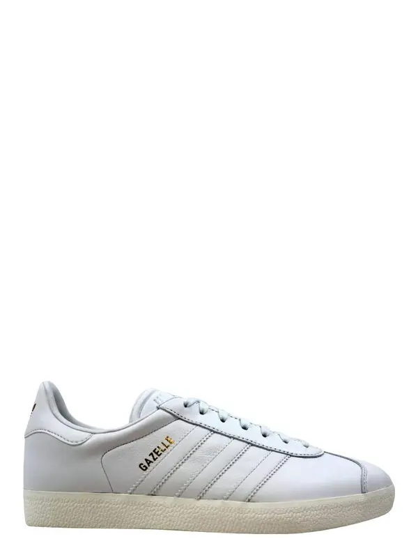 Adidas Gazelle Lace Up Sneakers - Crystal White/gold Metallic