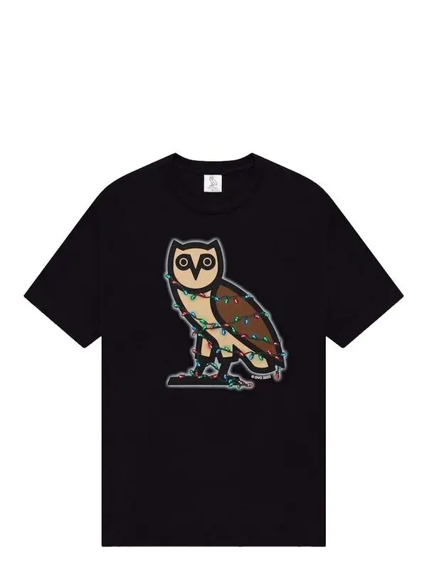 OVO Holiday Bubble Owl T-shirt - Black