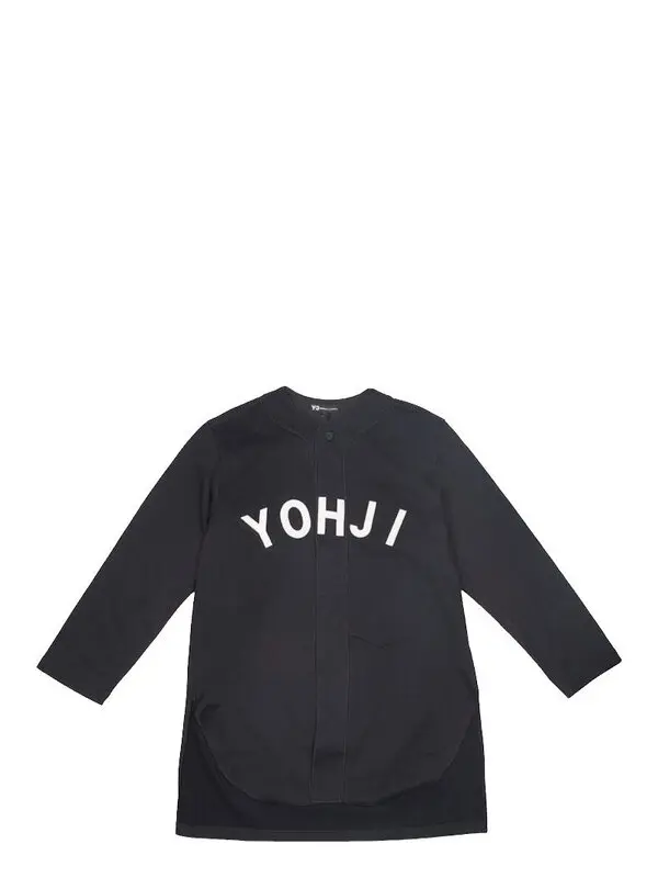 Adidas Y3 Ft Yohji Letters Baseball Shirt - Black/off White