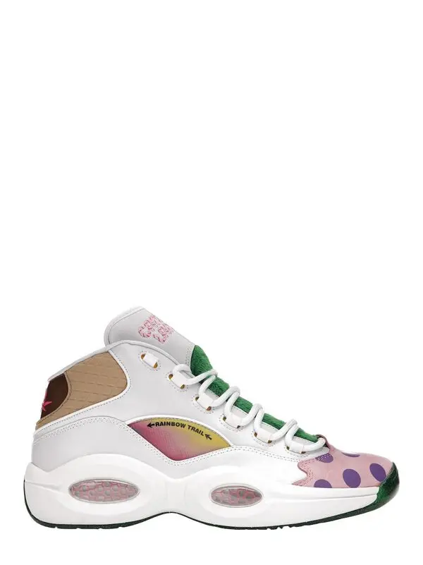 REEBOK Question Mid Candyland Sneakers - White/pixie Green/goal Green