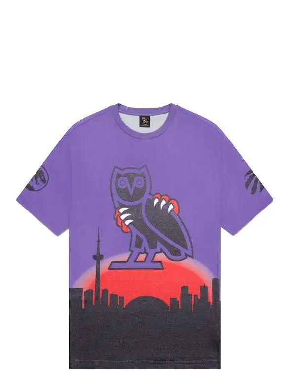 OVO Jurassic Park Skyline T-shirt - Purple