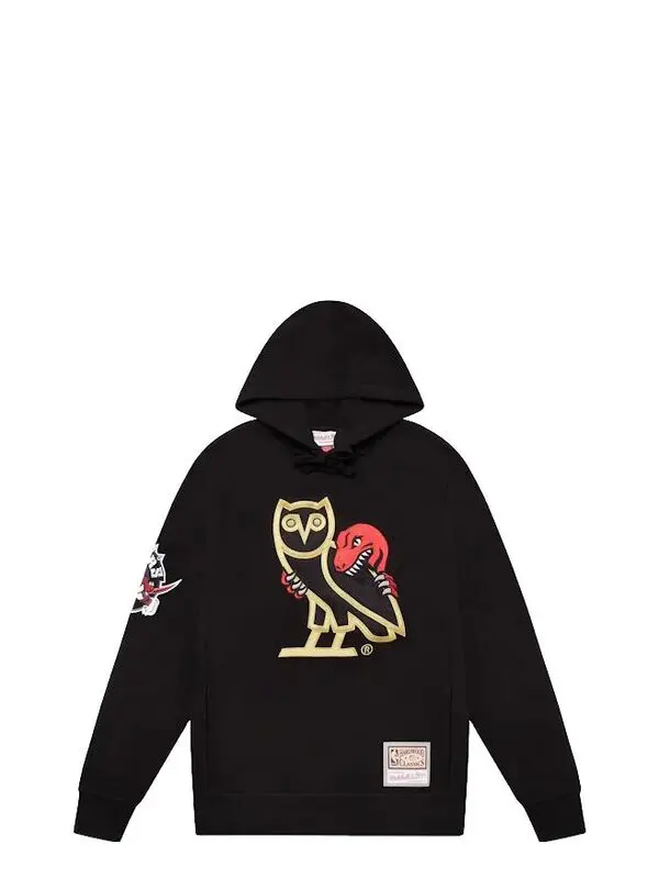 OVO Mitchell & Ness 1995 Raptors Og Owl Hoodie - Black