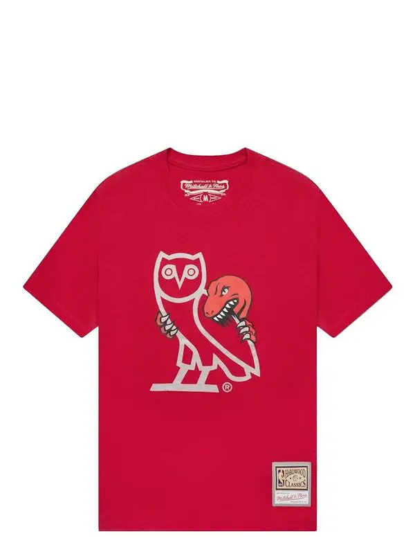 OVO Mitchell And Ness '95 Raptors Og Owl T-shirt - Red