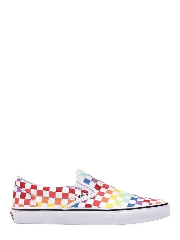 VANS Checkerboard Slip-on Sneakers - Rainbow/true White